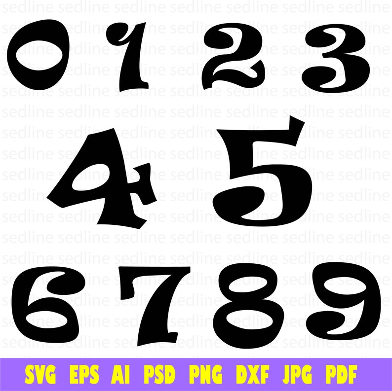Number SVG Vector Clip Art Cut Files for Cricut Silhouette - Etsy Singapore