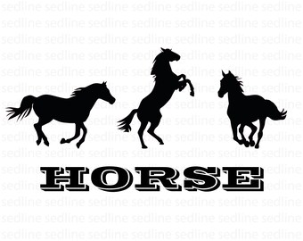 Standing Horse Dxf File - Etsy