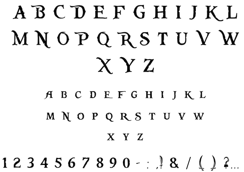 Instant Download Caribbean Font - Caribbean Alphabet Svg - Pirate Font ...