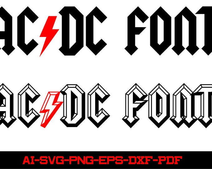 Rocker Heavy Metal Font TTF, Canva, Cricut, Illustrator, Font Files ...