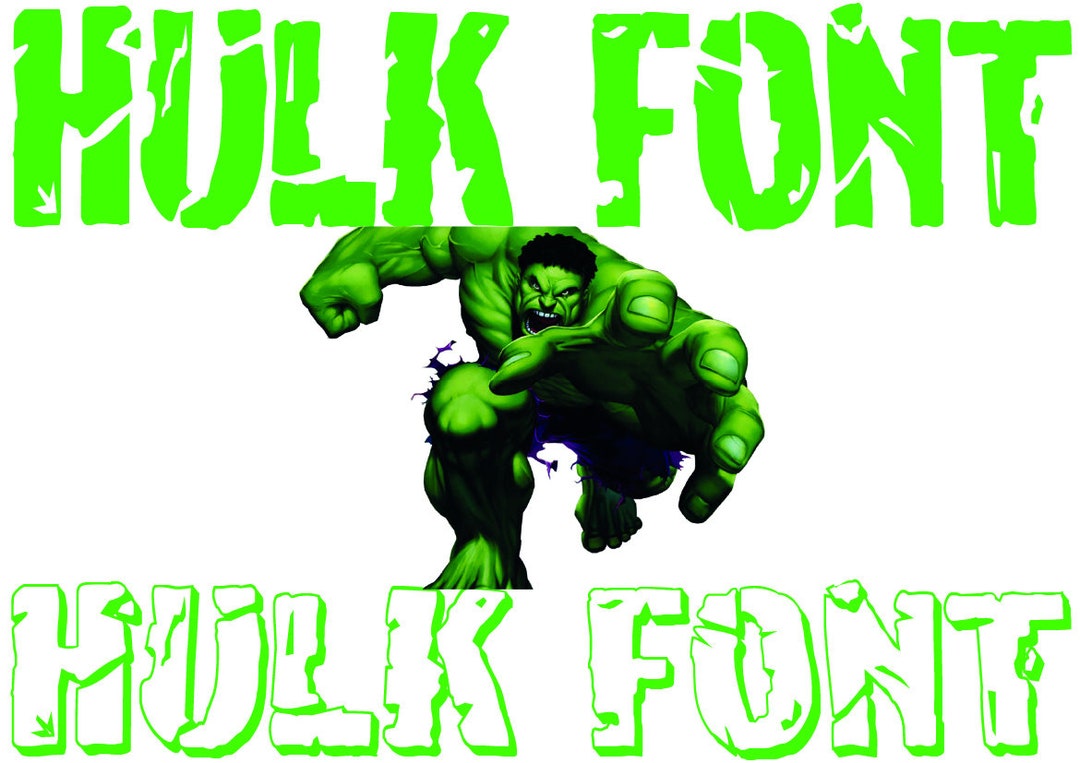 Instant Download 2 Hulk Font Svg ,hulk Font Aplhabet Svg ,font Svg , Al ...