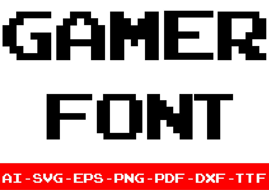 Instant Download , Gamer Font Svg , Gamer Font Alphabet Svg , Video ...