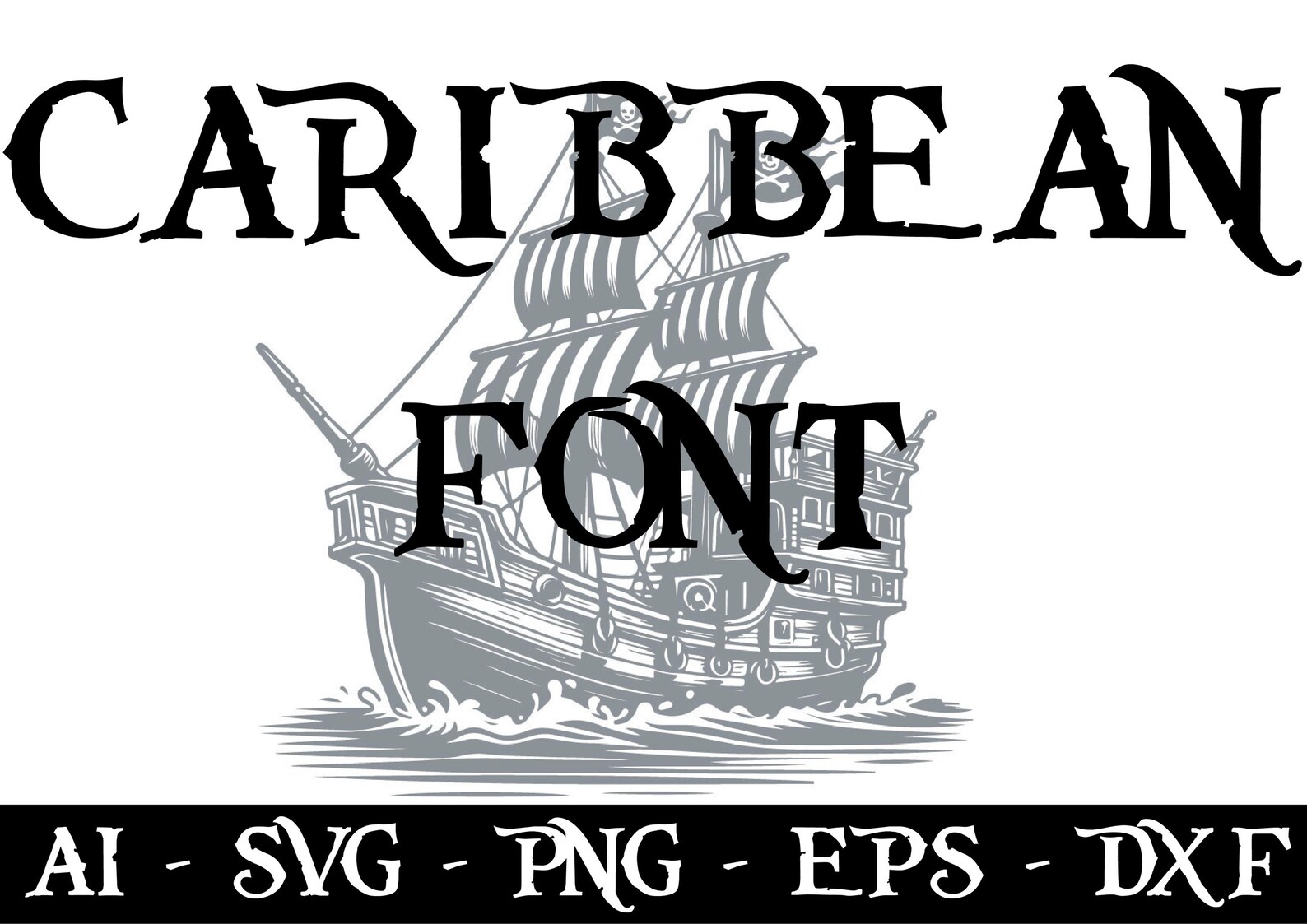 Instant Download Caribbean Font - Caribbean Alphabet Svg - Pirate Font ...