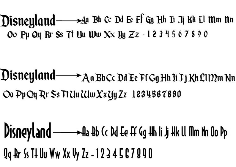 Disneyland SVG, Disneyland Alphabet SVG, Letras SVG, Personalizar ...