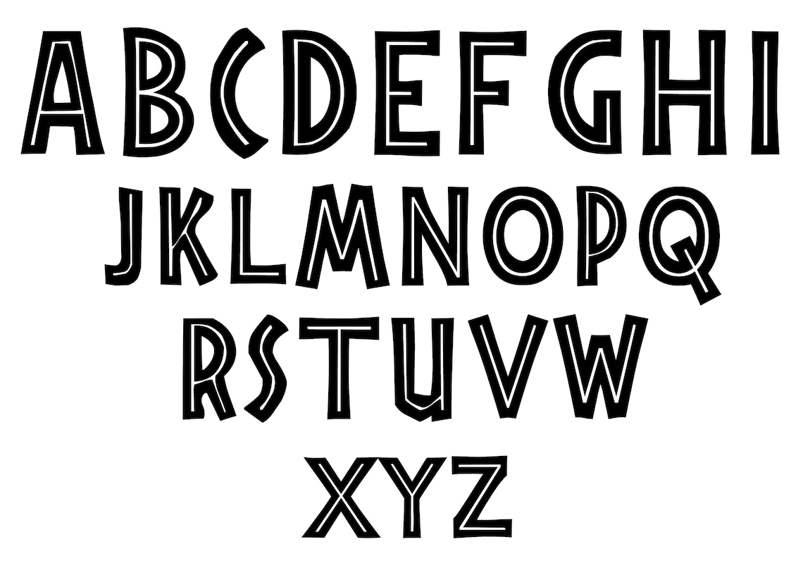 Jurassic Park Font SVG , Jurassic Park Font Alphabet , 4 Different ...