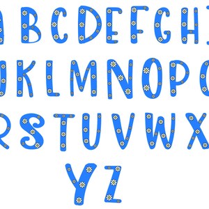 Daisy Font SVG, Daisy Font Png, Alphabet Svg, SVG, PNG, Font for Cricut ...