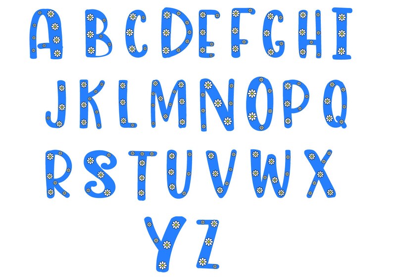 Daisy Font SVG, Daisy Font Png, Alphabet Svg, SVG, PNG, Font for Cricut ...
