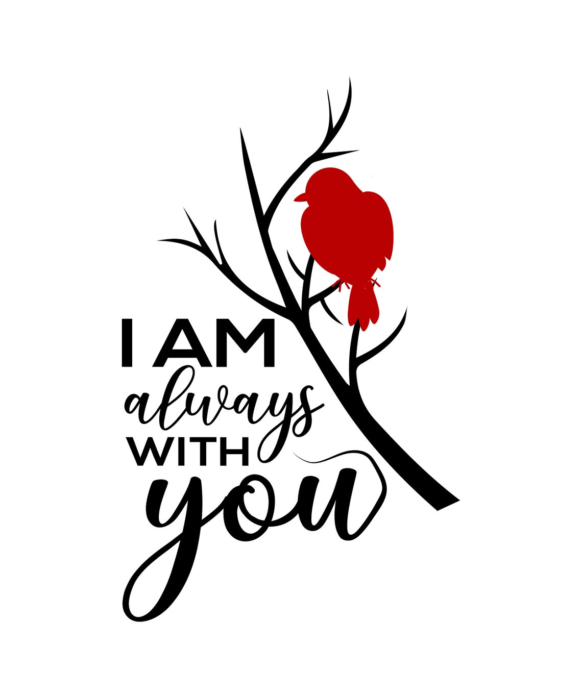 Cardinal Memorial SVG, Memorial SVG, Cardinal SVG, Always With You Svg ...