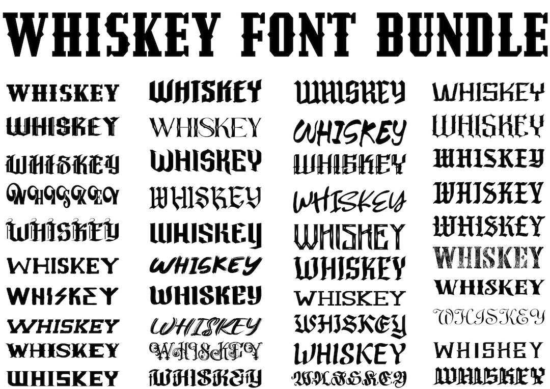 40 Whiskey Fonts Svg-whiskey Alphabets Svg-vintage Whiskey Font-whiskey ...