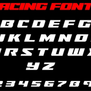 Racing Fonts Bundle , Racing Fonts , Racing Alphabet Svg,speed Racing ...