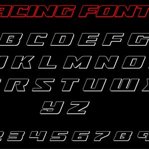 Racing Fonts Bundle , Racing Fonts , Racing Alphabet Svg,speed Racing ...