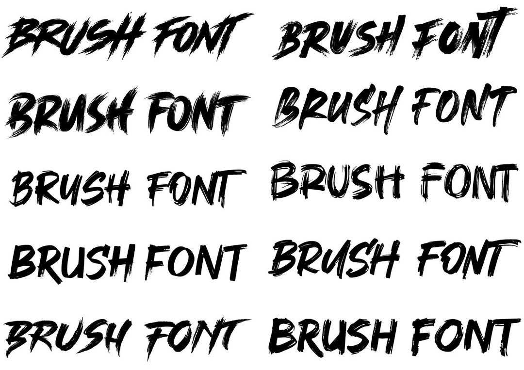 10 Brush Fonts SVG, Brushed Alphabet SVG , TTF, Letters and Numbers ...