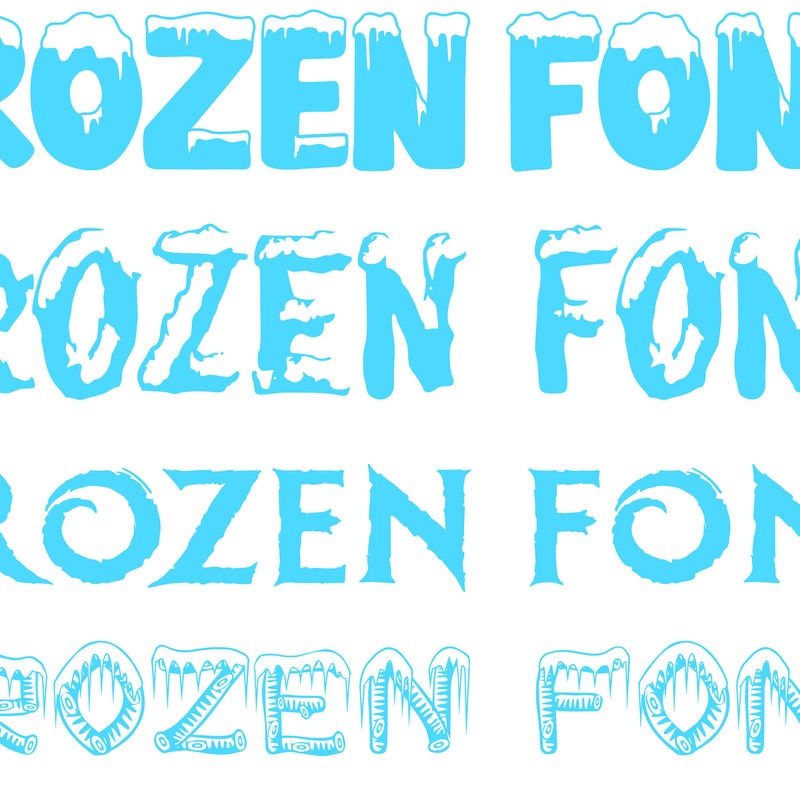 Frozen Font - Etsy