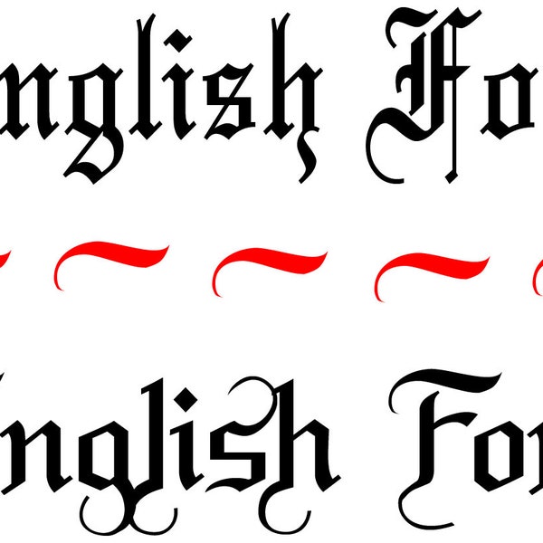 Old English Svg - Etsy