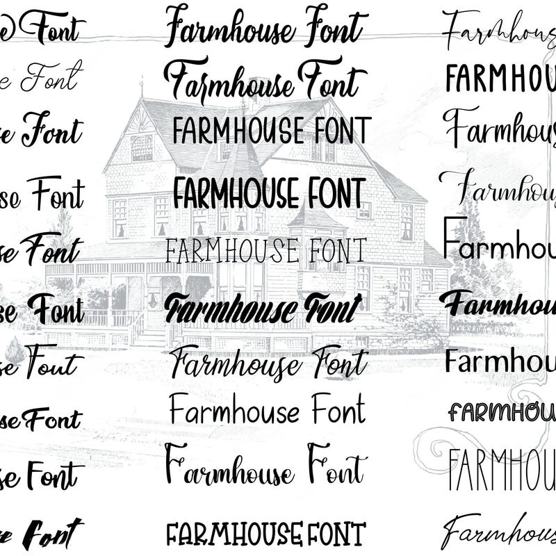 Fonts List Chart - Etsy UK