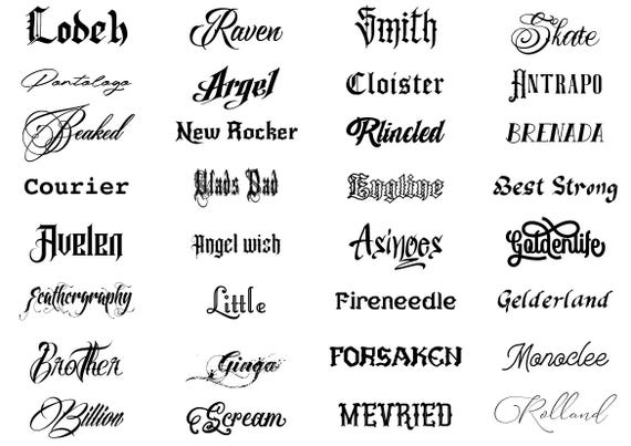 Tattoo Schriftzug Schriftarten Alphabet Entdecke Schöne Schriftarten