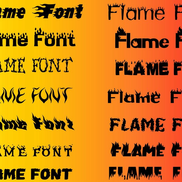 Fire Font Svg - Etsy