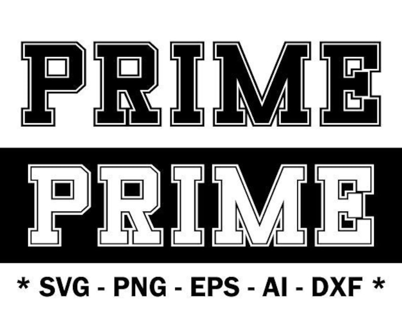 Prime SVG, Png,eps,dxf Digital Clipart, Great for Viny Decals, Stickers ...