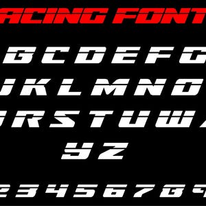 Racing Fonts Bundle , Racing Fonts , Racing Alphabet Svg,speed Racing ...