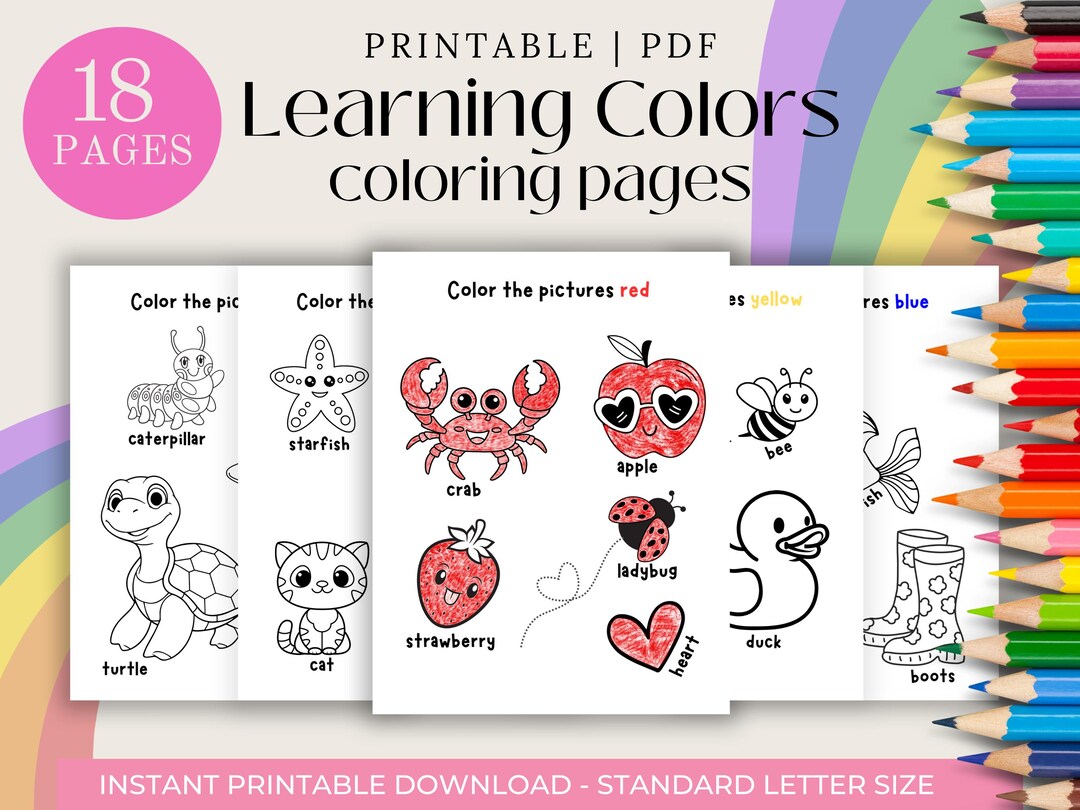 Learning Colors | Printable Coloring Pages, Toddler Coloring Pages ...
