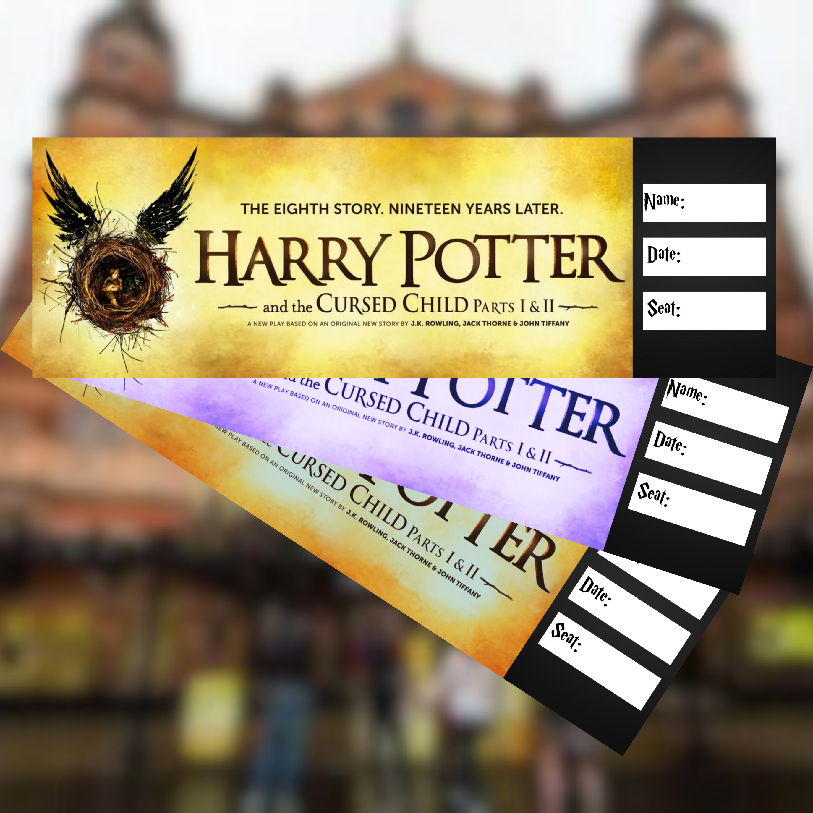 HARRY POTTER and the Cursed Child Printable Broadway Gift Ticket Editable Personalised Musical ...