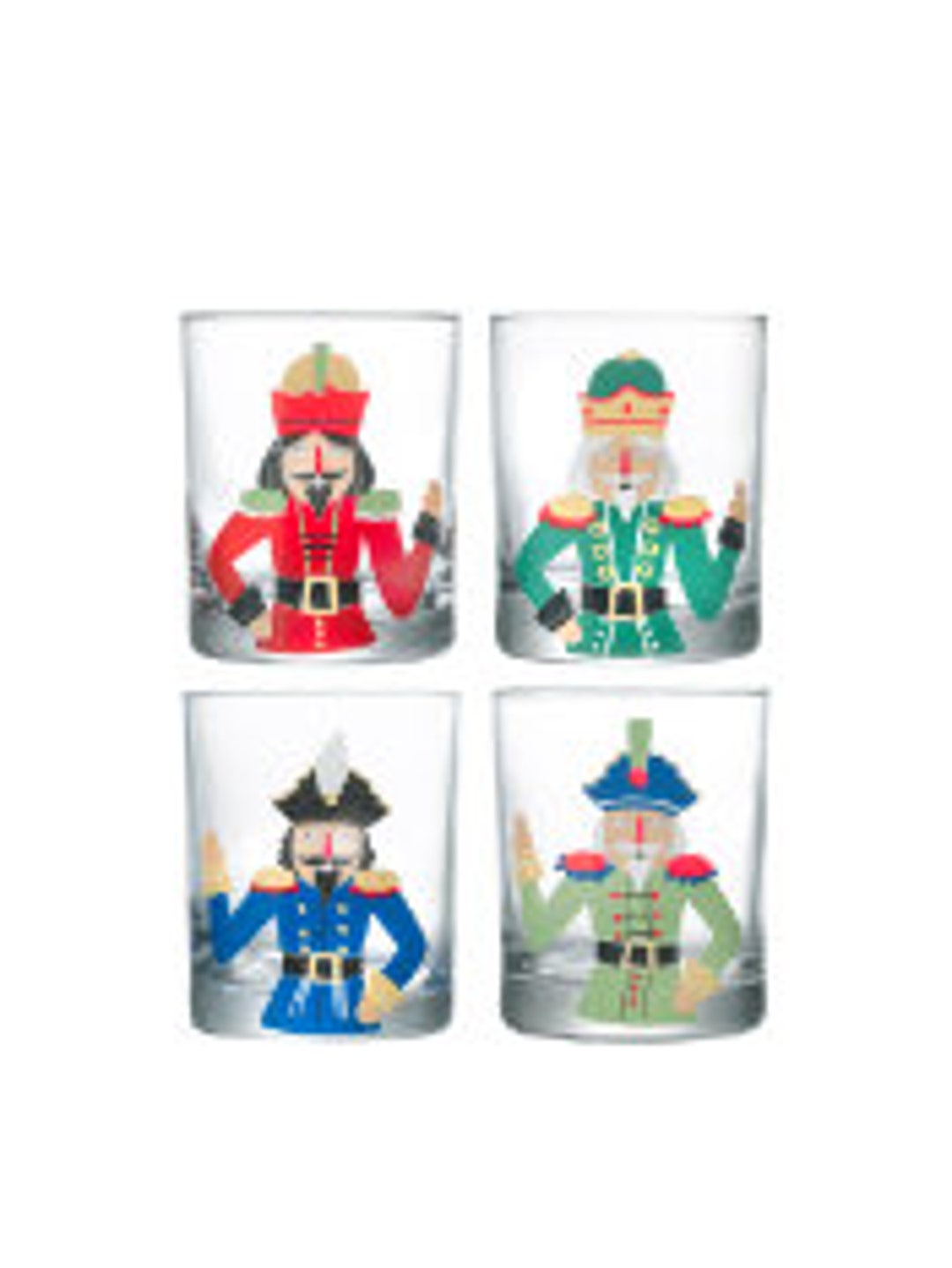 The Gards the Nutcracker Glass Set of 4 - Etsy