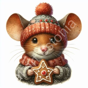 Mouse and Gingerbread 10 High-quality Jpgs Clipart , Digital Planners ...