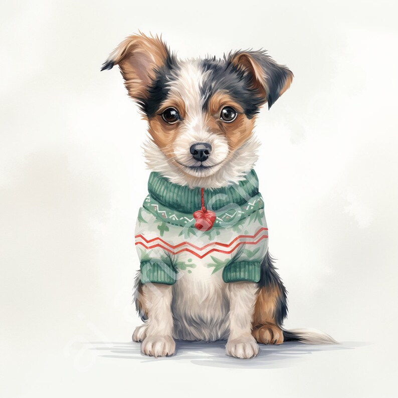 Christmas Dog 10 High-quality Jpgs, Digital Planners, Paper Crafts ...