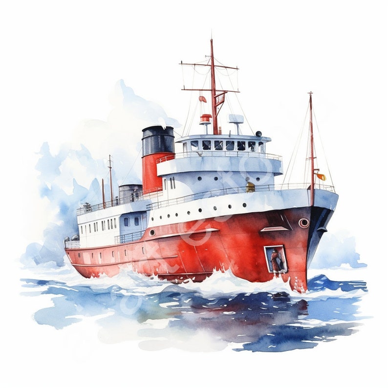 Watercolor Icebreaker 10 High-quality Jpgs, Digital Planners, Paper ...