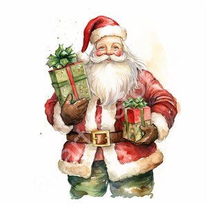 Santa Claus With Gifts 10 High-quality Jpgs, Digital Planners, Paper ...