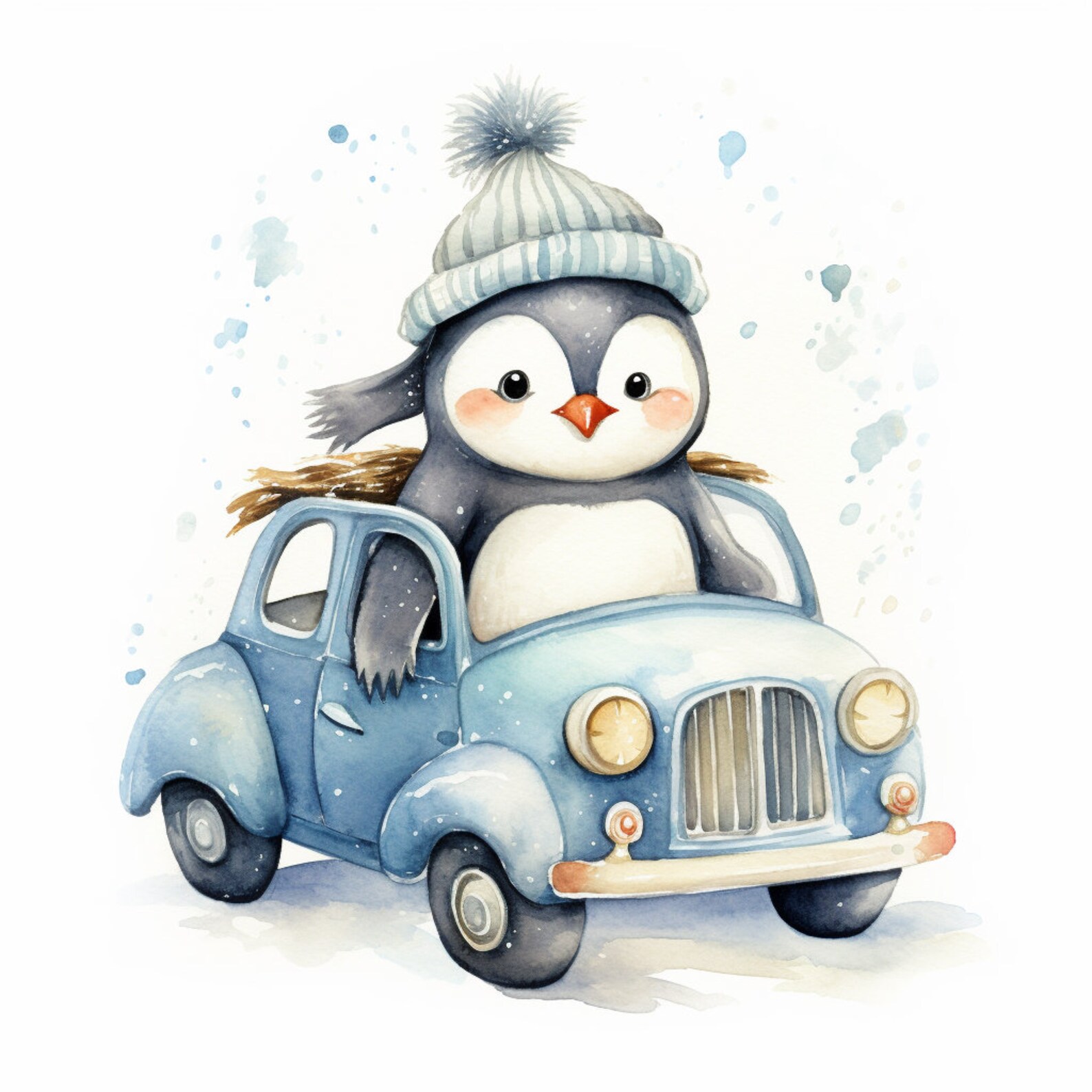Cute Baby Penguin Clipart 10 Jpgs, High Quality, Digital Planner, Paper ...