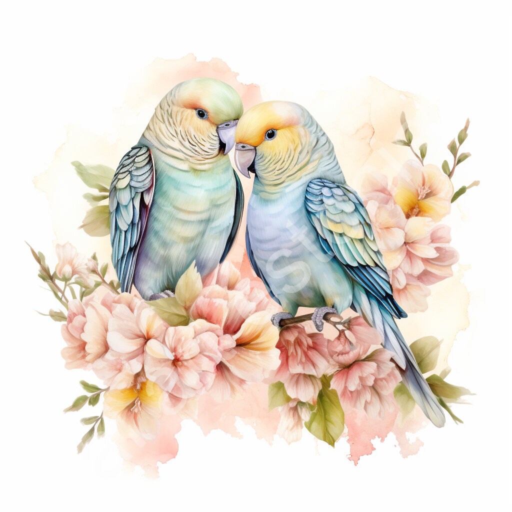 Parakeet 10 High-quality Jpgs, Digital Planners, Paper Crafts ...