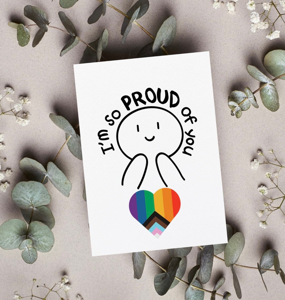 Coming Out Card LGBT Cards Gay Pride Encouragement Cards - Etsy