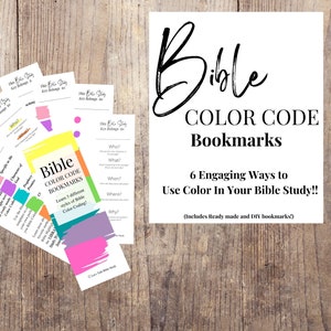 Bible Color Code Bookmark Bible Bookmarks Bible - Etsy