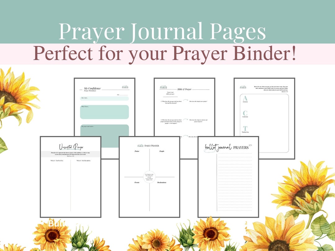 Prayer Binder or War Binder | Printable Prayer Journal | Prayer Journal ...