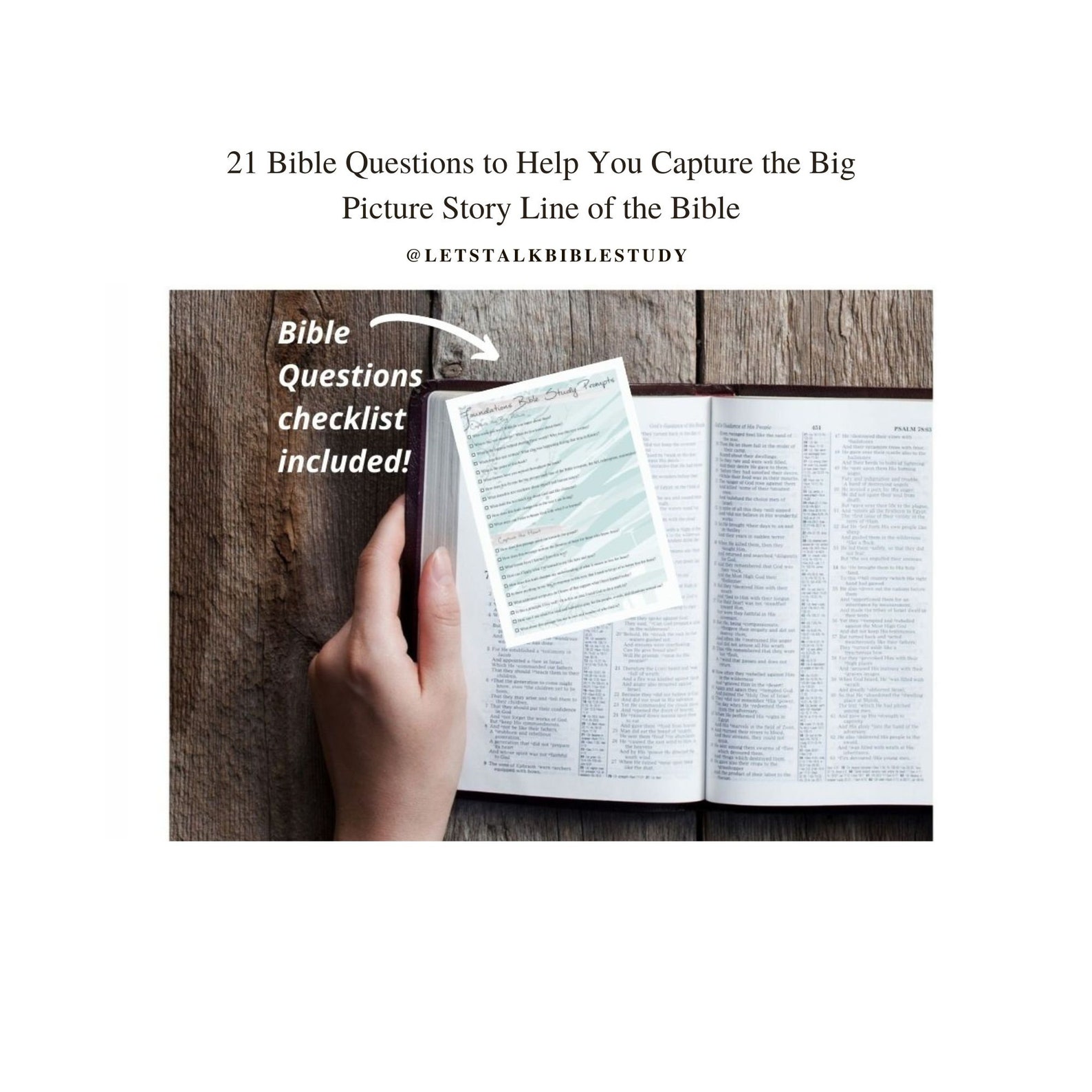 Bible Study Questions Checklist | Inductive Bible Study Questions ...