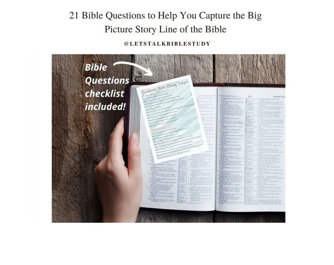 Bible Study Questions Checklist | Inductive Bible Study Questions ...