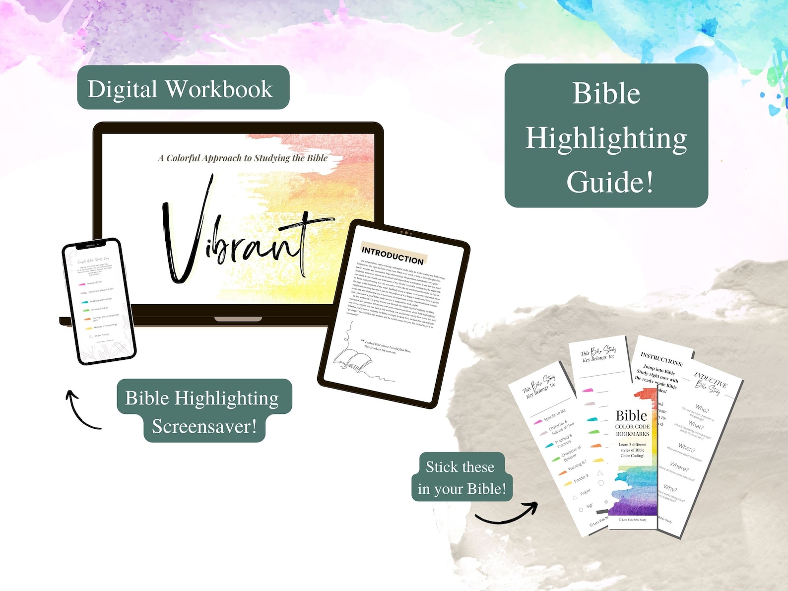 Bible Highlighting Guide | Bible Bookmark | Bible Color Code | Bible ...