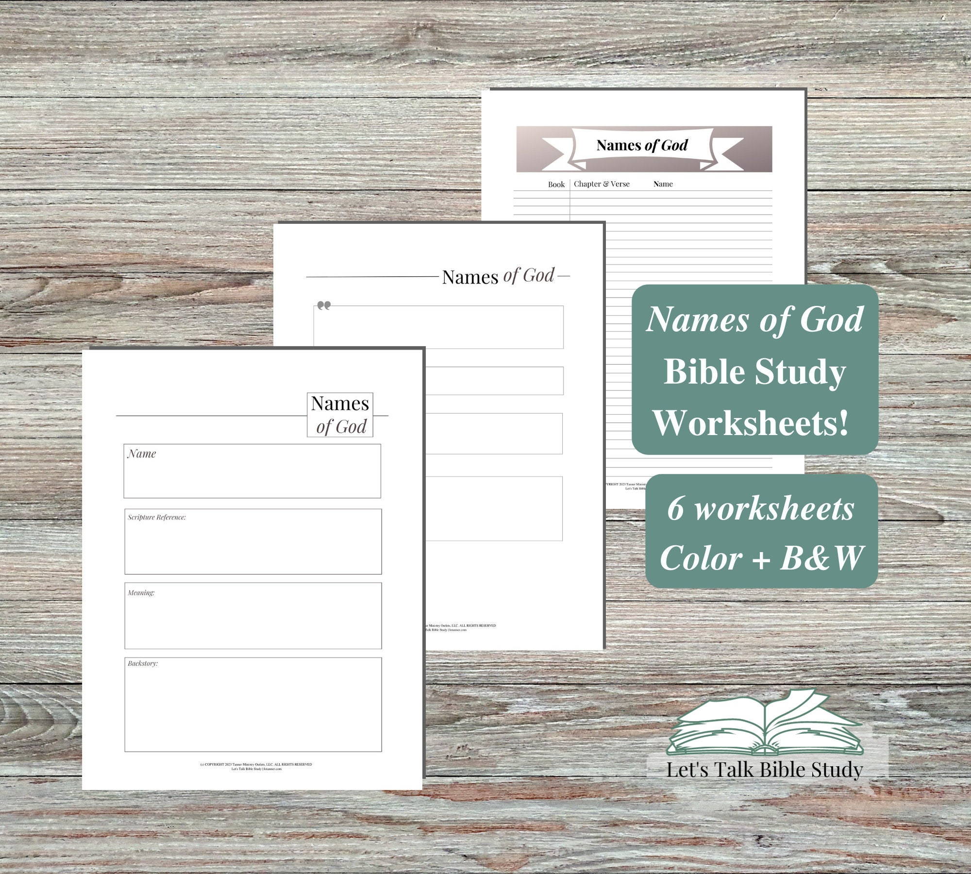 Names of God Printable | Names of God Bible Study | Names of God List ...