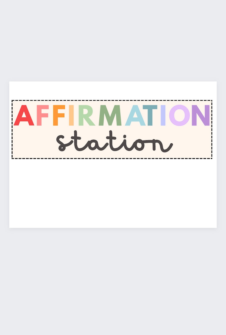 Child Affirmation Wall Download Preschool Kindergarten Elementary ...