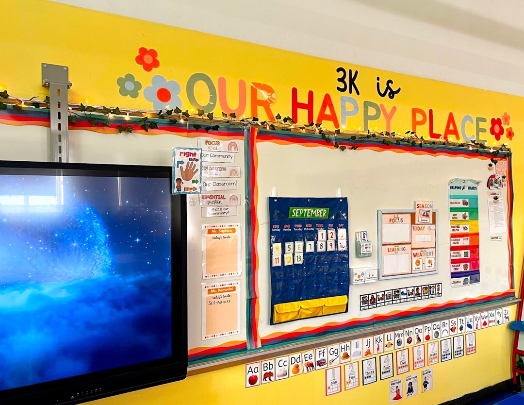 Downloadable this is OUR HAPPY Place Sign for Classrooms - Etsy