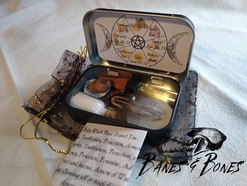 Starter Witch Tin Traveling Mini Altar Beginner Witch Kit - Etsy