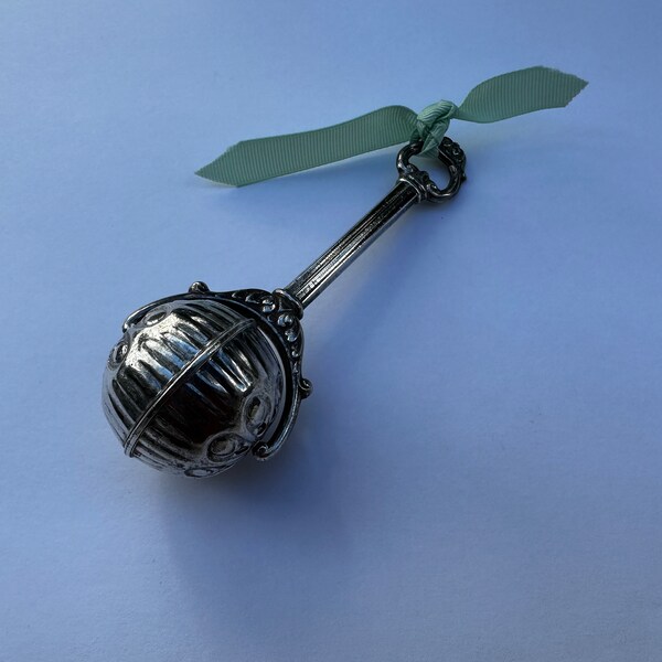 Sterling Baby Rattle - Etsy