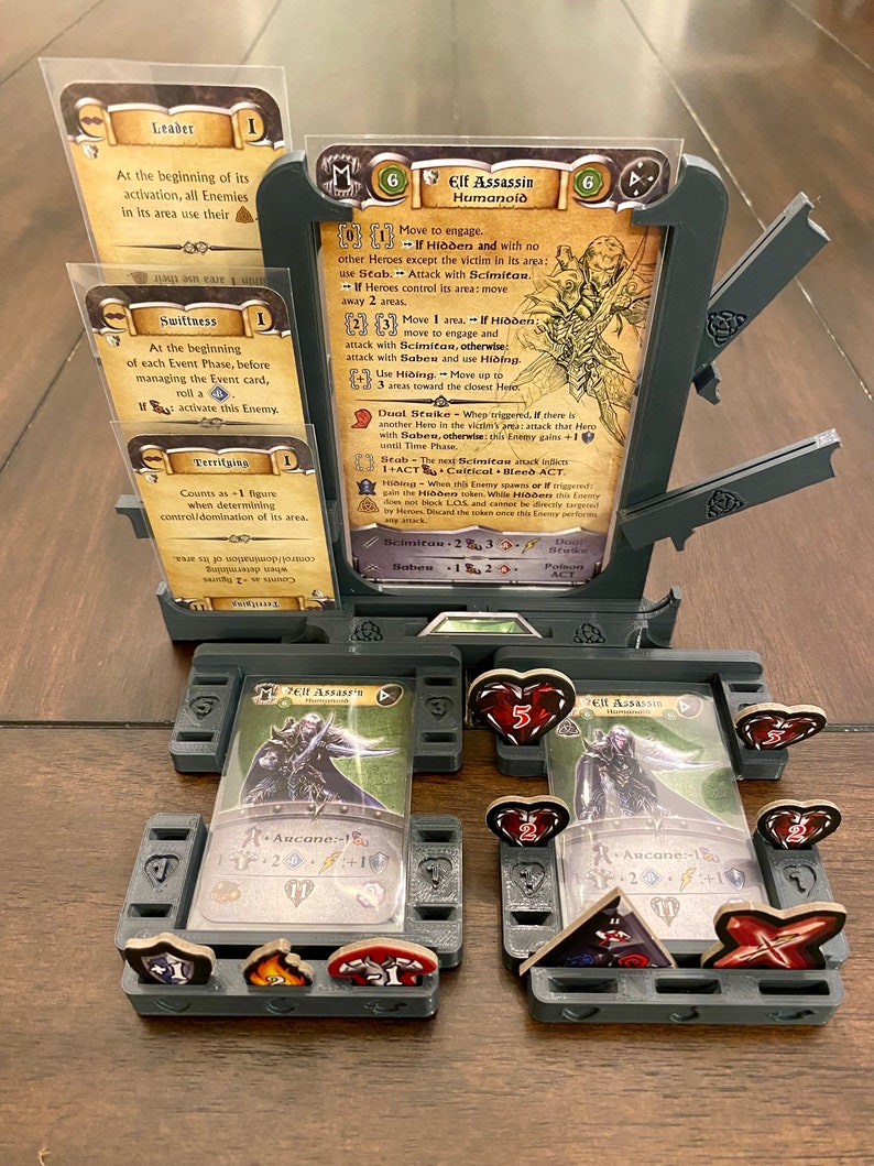 Sword & Sorcery Enemy Scroll Card Holder (STL File) - Etsy