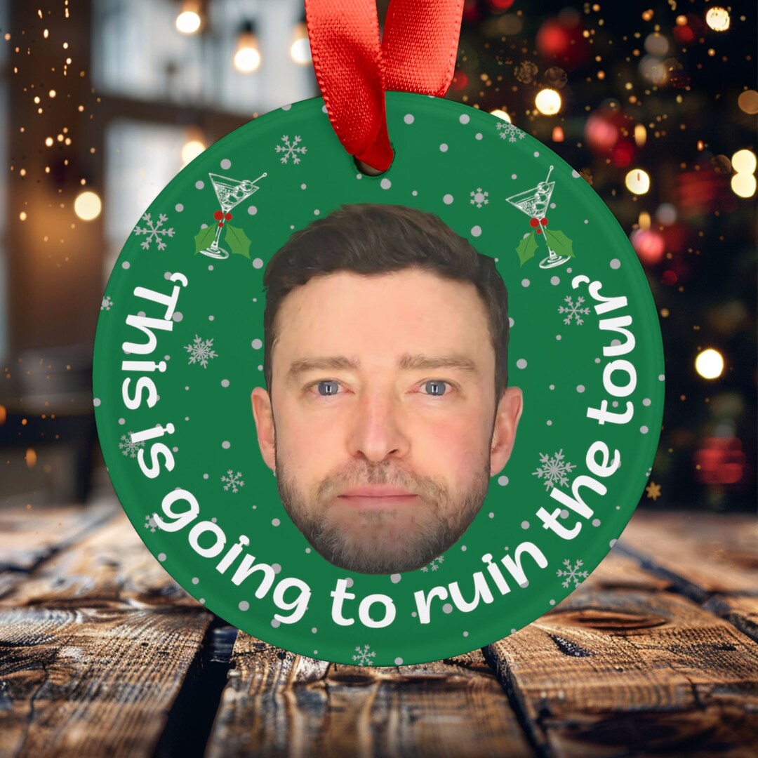 Justin Timberlake Ruin the Tour Funny Acrylic Christmas Ornament Double ...