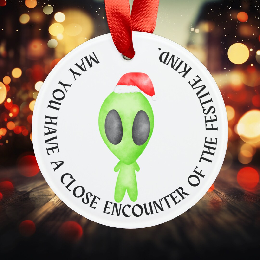 UFO Alien Acrylic Ornament With Ribbon for the Alien Abductee - Etsy