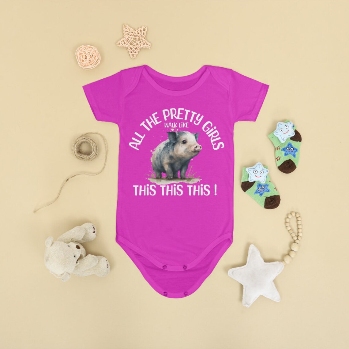 Pig All the Pretty Girls Walk Like This Pigs PNG Farm Piglet Western ...