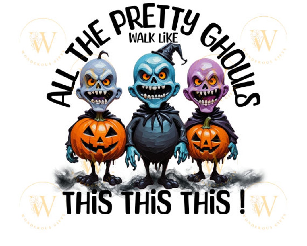 All the Pretty Girls Ghouls Halloween PNG Transparent Background All ...