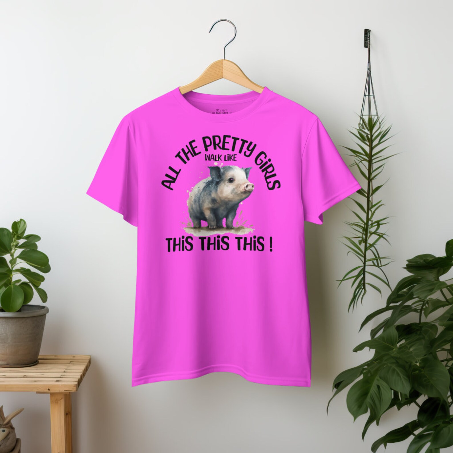 Pig All the Pretty Girls Walk Like This Pigs PNG Farm Piglet Western ...
