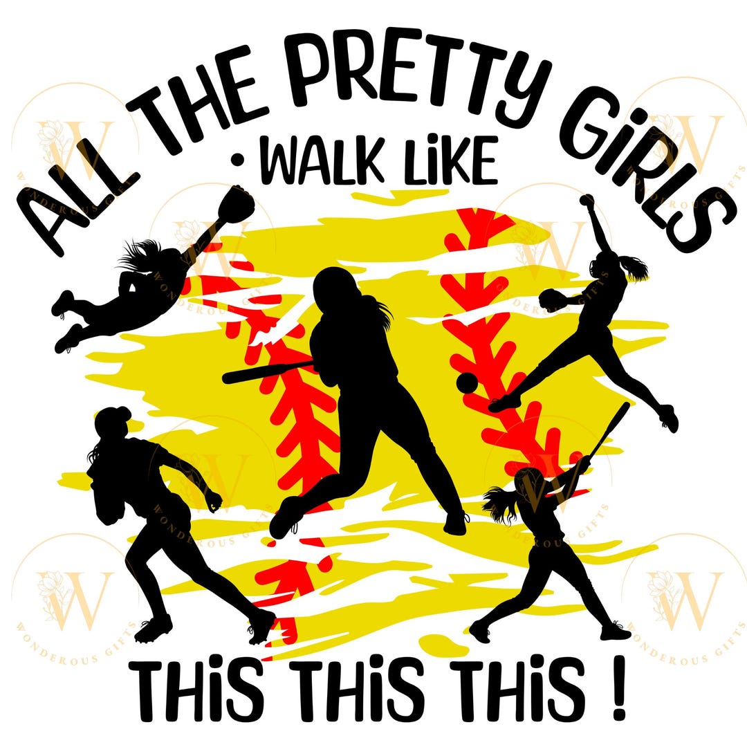 Softball PNG ,SVG, Transparent Background' All the Pretty Girls Walk ...